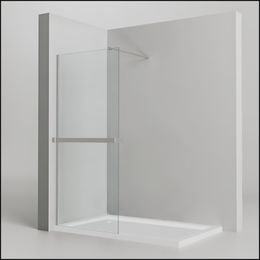 Walk-in-Dusche Welltime, B:90cm H:190cmchromfarben, Duschw&auml;nde, "Trento Deluxe", 8mm ESG und Antikalkversiegelung