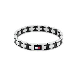 Tommy Hilfiger Armband 'H-Link' Herren Gr&ouml;&szlig;e One Size schwarz / silber