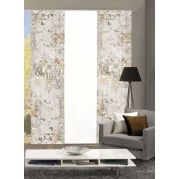 Schiebegardine Home Wohnideen "HOLNY 3er SET" Gr. 1, grau (taupe), B:60cm H:245cm, Polyester, Gardinen, Schiebevorhang Digidruck 3er Set HOLNY
