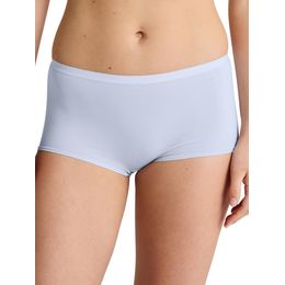 Panty Calida "Natural Comfort", Damen, Gr. XS (36/38), blau (harmony blau), Single Jersey, Obermaterial: 92% Baumwolle, 8% Elasthan, unifarben, normal, Unterhosen Panty, geschmeidig weich, elastisch, pillingarm, Regular-cut, Single Jersey