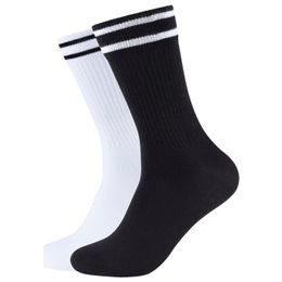 JOOP! Socken JOOP "premium casual", Damen, Gr. 35-38, schwarz-wei&szlig; (wei&szlig; grau rosa), Baumwolle, Elasthan, Polyamid, gestreift, Socken Socken, Premium Qualit&auml;t, verst&auml;rkte Ferse, verst&auml;rkte Zehen