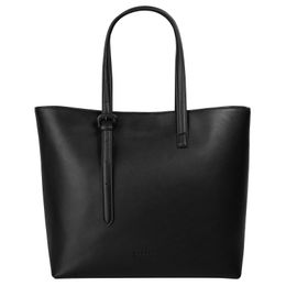 Shopper Bugatti "LUNA", Damen, Gr. B/H/T: 44cm x 33cm x 17cm onesize, schwarz, Kunstfaser, leicht gl&auml;nzend, unifarben, Taschen Shopper