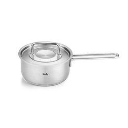 Kasserolle Fissler "Fissler Pure Collection", silber (silberfarben), B:17,5cm H:10cm L:32,5cm Ø:16cm, Töpfe, Kasserolle, backofengeeignet (bis 230C);superthermic Boden; Made in Germany