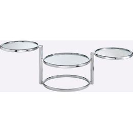 Couchtisch HEINE HOME, chromfarben, H:43cm T:50cm, Tische, Couchtisch