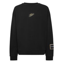 Sweatshirt Plein Sport "Sweatshirt", Jungen, Gr. M, schwarz (0294, schwarz, lightgold), Obermaterial: 88% Baumwolle, 12% Polyester, Sweatshirts Sweatshirt