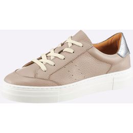 Sneaker Heine, Damen, Gr. 42, taupe, Glattleder, Leder, Rindsleder, Schuhe Sneaker