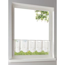 Querbehang HEINE HOME Gr. 4, wei&szlig;, B:120cm H:45cm, Polyester, Gardinen