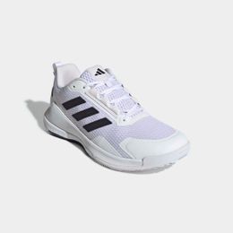 Damen Hallenschuh "NOVAFLIGHT 2 INDOOR", adidas Performance, Gr. 47ftwwht, cschwarz, ftwwht, Synthetik, Textil, Schuhe