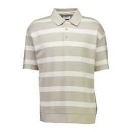 Poloshirt LINDBERGH "LINDBERGH Poloshirt", Damen, Gr. L, sand, Obermaterial: 85% Baumwolle, 15% Polyester, oversize, Shirts