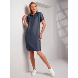 Shirtkleid Heine "Kleid", Damen, Gr. 38, Normalgrößen, dunkelblau, 100% Lyocell, unifarben, kurz, Kleider Shirtkleid