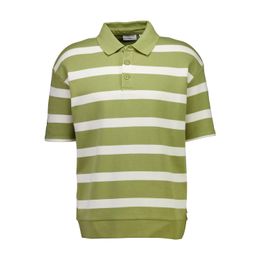 Poloshirt LINDBERGH "LINDBERGH Poloshirt", Damen, Gr. L, gr&uuml;n, Obermaterial: 85% Baumwolle, 15% Polyester, oversize, Shirts