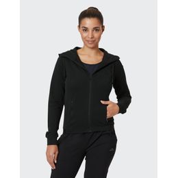 Kapuzensweatjacke Venice Beach "KIRSTY", Damen, Gr. L (42), schwarz, Jersey, Obermaterial: 68% Baumwolle, 30% Polyester, 2% Elasthan, unifarben, normal, Sweatjacken