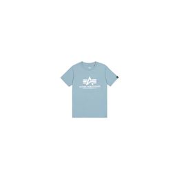 T-Shirt Alpha Industries "Basic T-Shirt BL K", M&auml;dchen, Gr. 10, bunt (graublau), Obermaterial: 100% Baumwolle, Shirts T-Shirt