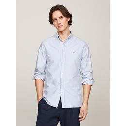 Langarmhemd Tommy Hilfiger "HERITAGE OXFORD STRIPE Regular Fit SHIRT", Herren, Gr. XXL, N-Gr, blau (shirt blau, wei&szlig;), Web, Obermaterial: 100% Baumwolle, gestreift, regular fit, 2-Knopf-Manschette, Hemden