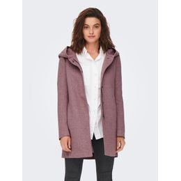 Langjacke Only "ONLSEDONA LIGHT COAT OTW NOOS", Damen, Gr. M (38), rosa (rose braun detail:melange), Web, Obermaterial: 85% Polyester, 15% Baumwolle, meliert, figurumspielend Po-bedeckend, gerader Abschluss, Jacken Langjacke, in melierter Optik
