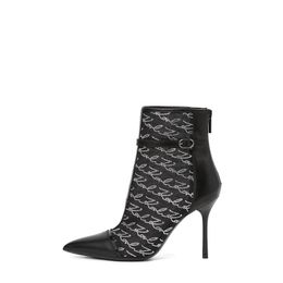 K by KARL LAGERFELD Karl Lagerfeld Stiefelette Damen Gr&ouml;&szlig;e 35 schwarz / transparent Winterschuhe