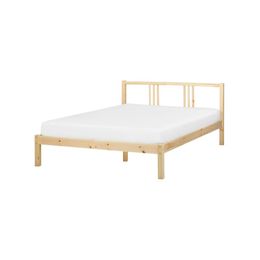 Beliani Doppelbett VANNES in Braun - (W) 147 x (H) 80 x (L) 209 cm | Gr.: onesize