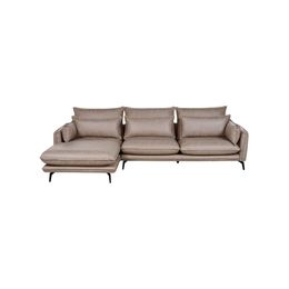 Beliani Ecksofa GALLO in Braun/Schwarz - (W) 280 x (H) 88 x (L) 160 cm | Gr.: onesize