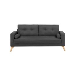 Beliani 2-Sitzer Sofa KALMAR in Grau/Braun - (W) 182 x (H) 88 x (L) 74 cm | Gr.: onesize