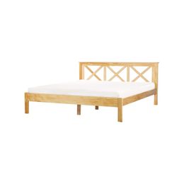 Beliani Doppelbett TANNAY in Braun - (W) 189 x (H) 90 x (L) 208 cm | Gr.: onesize