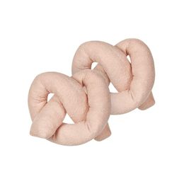 Beliani 2er-Set Dekokissen GLADIOLUS in Rosa | Gr.: onesize