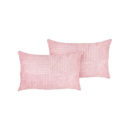 Beliani 2er-Set Dekokissen MILLET in Rosa | Gr.: onesize