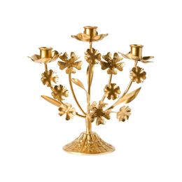 Beliani Kerzenst&auml;nder RAMADA in Gold - (W) 24 x (H) 25 x (L) 10 cm | Gr.: onesize