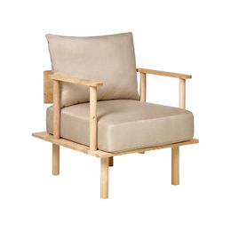 Beliani Sessel ASKER in Beige/Braun - (W) 70 x (H) 87 x (L) 74 cm | Gr.: onesize