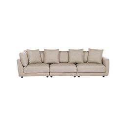 Beliani 3-Sitzer Sofa SIGTUNA in Beige/Schwarz - (W) 300 x (H) 86 x (L) 102 cm | Gr.: onesize