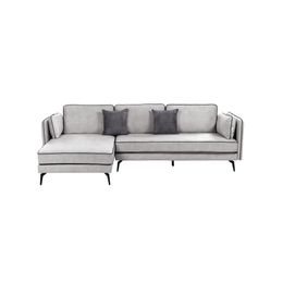 Beliani Ecksofa ALTAN in Grau/Schwarz - (W) 268 x (H) 88 x (L) 157 cm | Gr.: onesize