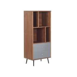 Beliani B&uuml;cherregal RICHMOND in Braun/Grau - (W) 60 x (H) 139 x (L) 40 cm | Gr.: onesize