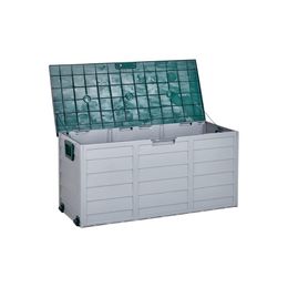 Beliani Truhe LOCARNO in Grau/Gr&uuml;n - (W) 112 x (H) 53 x (L) 50 cm | Gr.: onesize