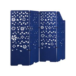 Beliani Paravent STARRY in Blau - (W) 240 x (H) 180 x (L) 2 cm | Gr.: onesize