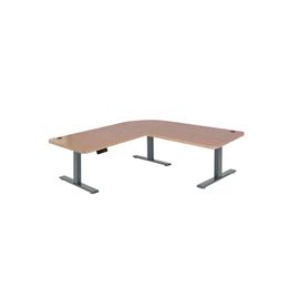 MCW Eck-Schreibtisch D40, Hellbraun, anthrazit-grau | Gr.: onesize