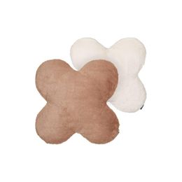 Beliani 2er-Set Dekokissen ACHILLEA in Beige/Braun | Gr.: onesize