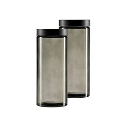 Ritzenhoff & Breker Ritzenhoff & Breker 2er Set Vorratsgl&auml;ser Lumos 1,7 l in grau | Gr.: onesize