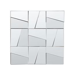 Beliani Wandspiegel ANCEMONT in Silber - (W) 80 x (H) 80 x (L) 2 cm | Gr.: onesize