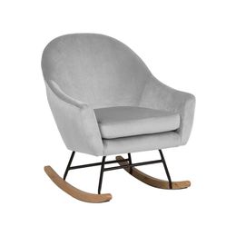 Beliani Schaukelsessel OXIE in Grau/Braun - (W) 74 x (H) 90 x (L) 91 cm | Gr.: onesize