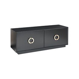 Beliani Sideboard OXNARD in Schwarz/Gold - (W) 120 x (H) 46 x (L) 40 cm | Gr.: onesize