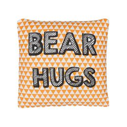Beliani Dekokissen RADZKOT in Orange/Weiß/Schwarz - (W) 40 x (H) 12 x (L) 40 cm | Gr.: onesize
