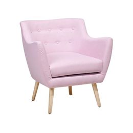 Beliani Sessel DRAMMEN in Rosa/Braun - (W) 71 x (H) 84 x (L) 54 cm | Gr.: onesize