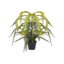 Beliani Kunstpflanze FERN LEAF PLANT in Gr&uuml;n/Schwarz - (W) 89 x (H) 105 x (L) 89 cm | Gr.: onesize