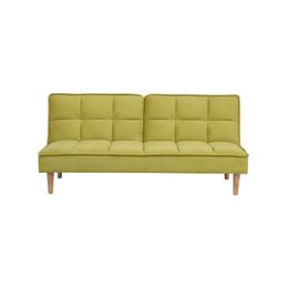 Beliani 3-Sitzer Sofa SILJAN in Gr&uuml;n/Braun - (W) 177 x (H) 80 x (L) 80 cm | Gr.: onesize