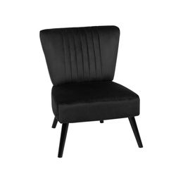 Beliani Sessel VAASA in Schwarz/Braun - (W) 60 x (H) 85 x (L) 61 cm | Gr.: onesize