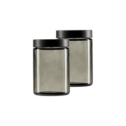 Ritzenhoff & Breker Ritzenhoff & Breker 2er Set Vorratsgl&auml;ser Lumos 1,2 l in grau | Gr.: onesize
