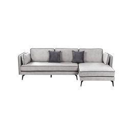 Beliani Ecksofa ALTAN in Grau/Schwarz - (W) 268 x (H) 88 x (L) 157 cm | Gr.: onesize