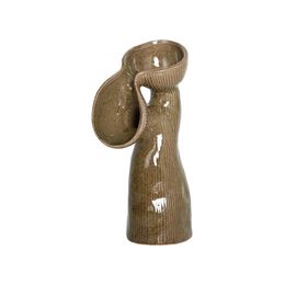 Beliani Blumenvase CALAMUS in Gr&uuml;n - (W) 8 x (H) 28 x (L) 8 cm | Gr.: onesize