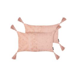 Beliani 2er-Set Dekokissen VALVARIA in Rosa | Gr.: onesize