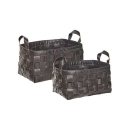 Beliani 2er-Set Korb SIPPAR in Braun | Gr.: onesize