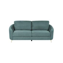 Beliani 3-Sitzer Sofa TROSA in Gr&uuml;n/Gold - (W) 203 x (H) 88 x (L) 86 cm | Gr.: onesize